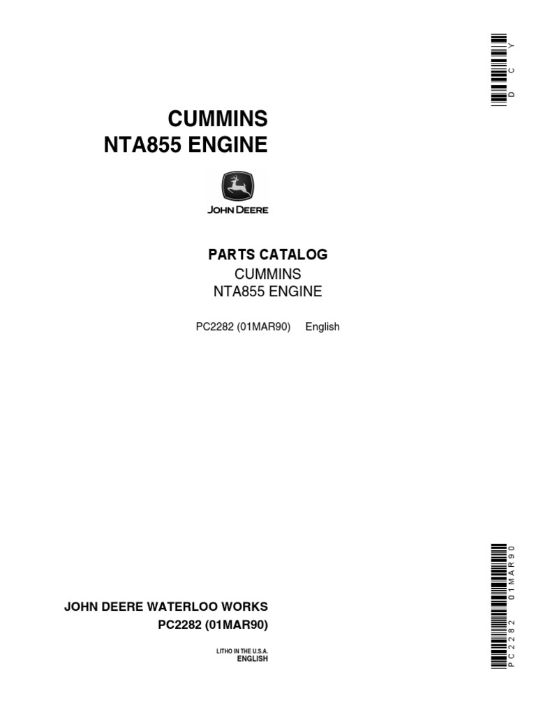 Cummins Nta855 Engine: Parts Catalog | PDF