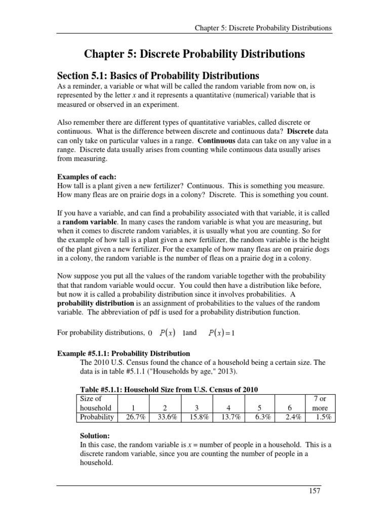Chapter 5 | PDF | Expected Value | Random Variable