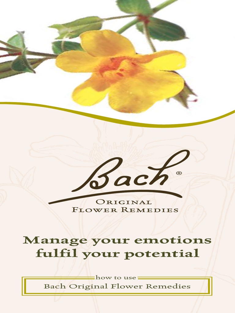 Manage Your Emotions Fulfil Your Potential: Bach Original Flower ...