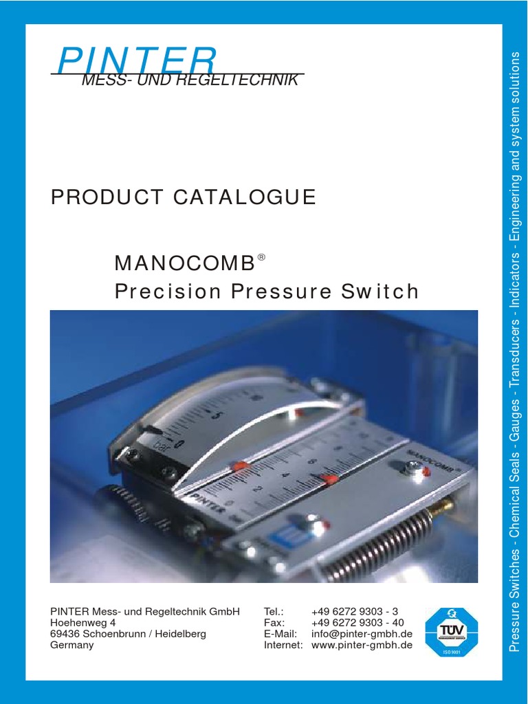 Pinter Manocomb | PDF | Switch | Pressure Measurement