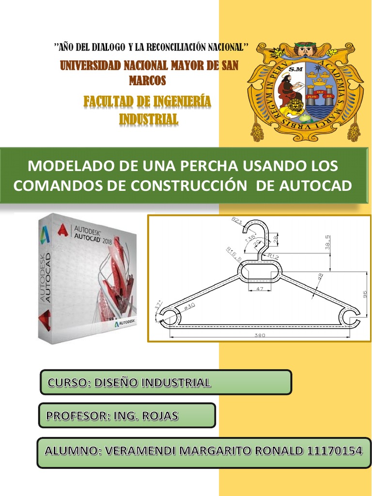 Modelado de Percha en AutoCAD | PDF | Cad automático | Circulo