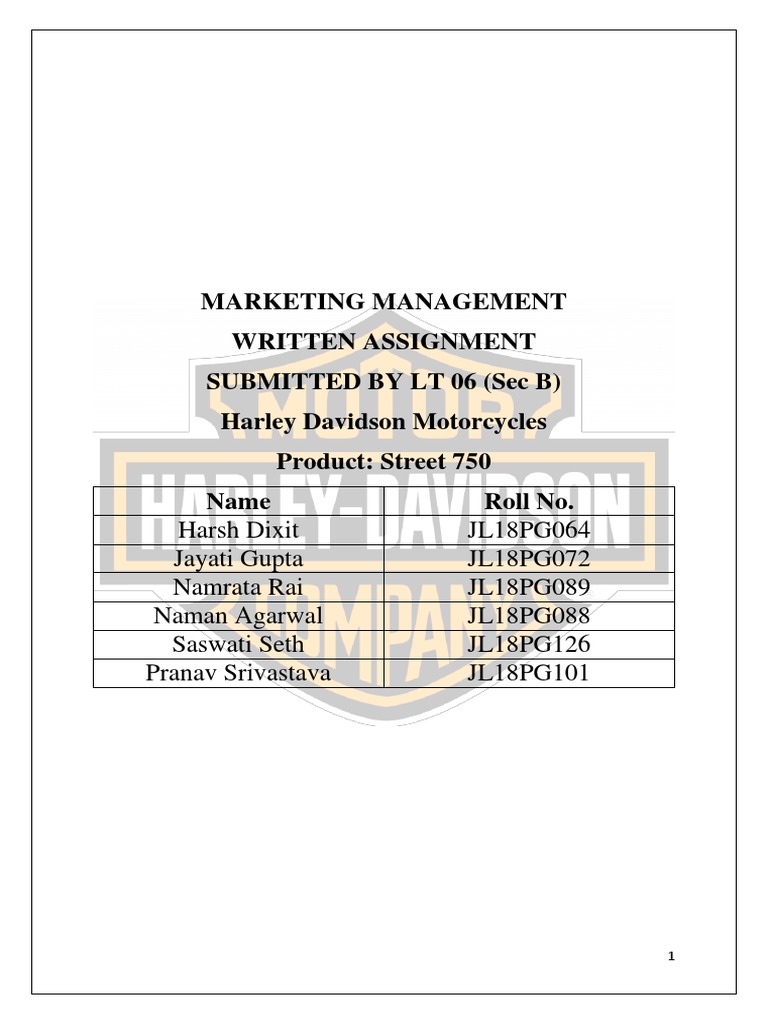 Marketing Management and STP of Harley Davidson | PDF | Market ...
