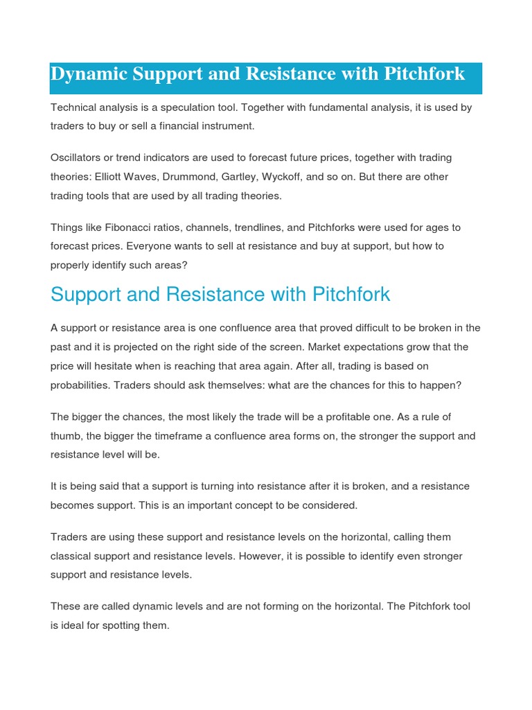 Dynamic Support and Resistance With Pitchfork | PDF | Financial ...