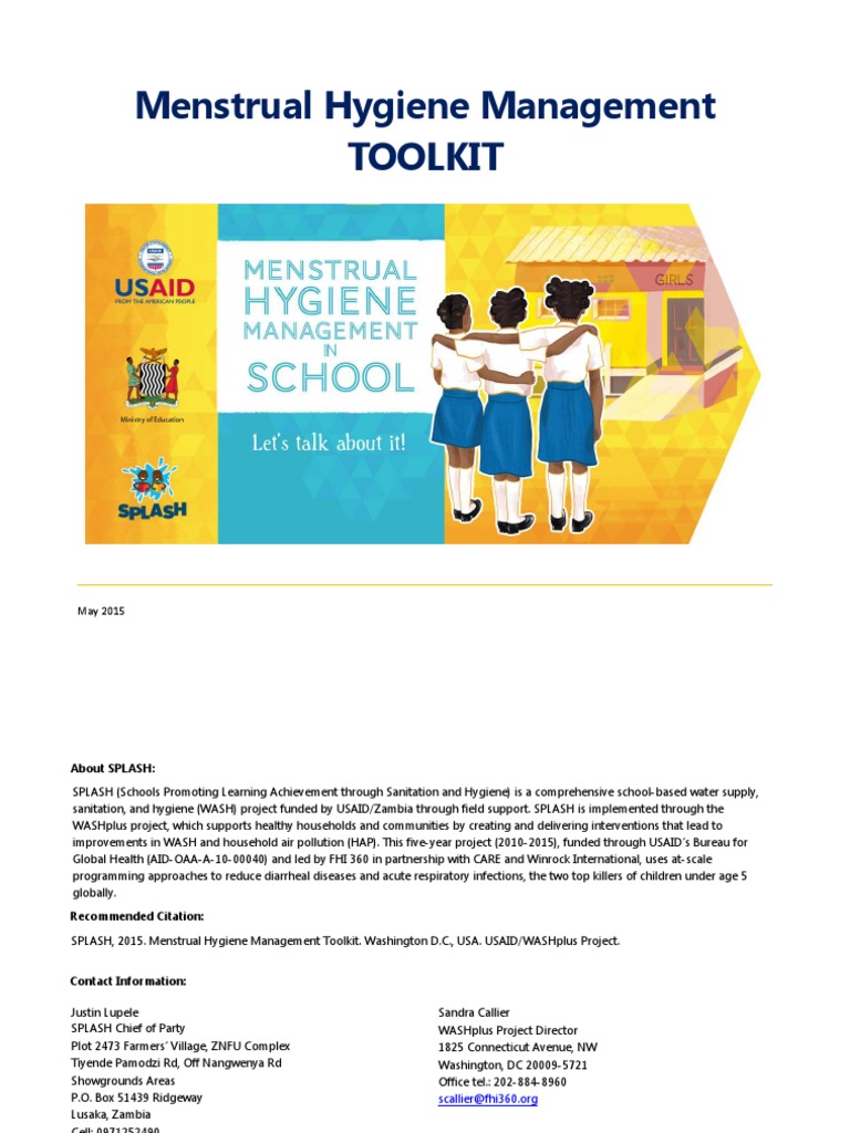 Menstrual Hygiene Management Toolkit Pdf Sexually Transmitted