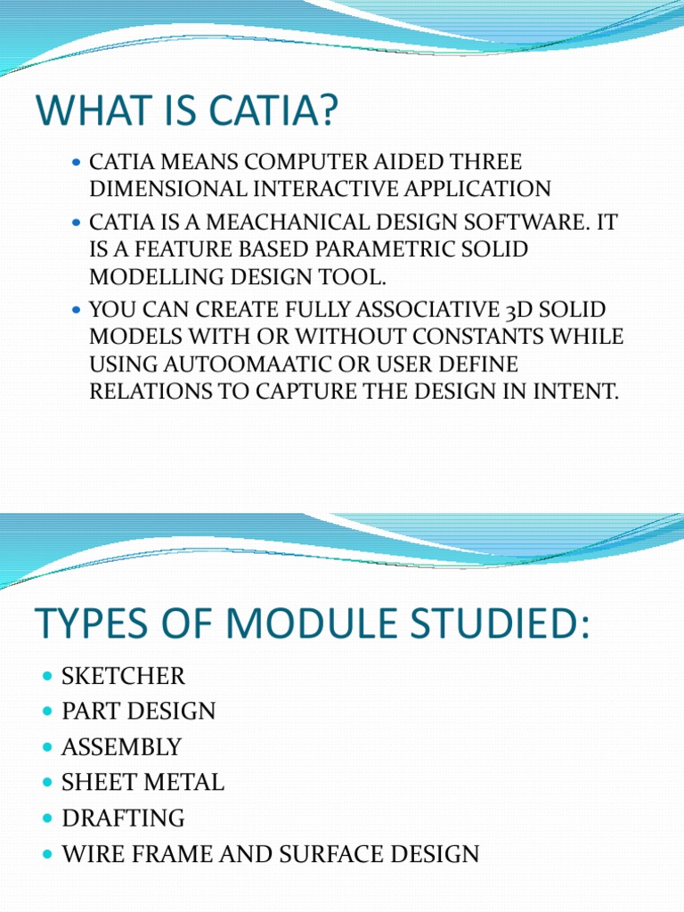 What Is Catia | PDF | Sheet Metal | Geometry