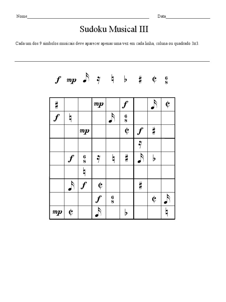 Sudoku Musical | PDF
