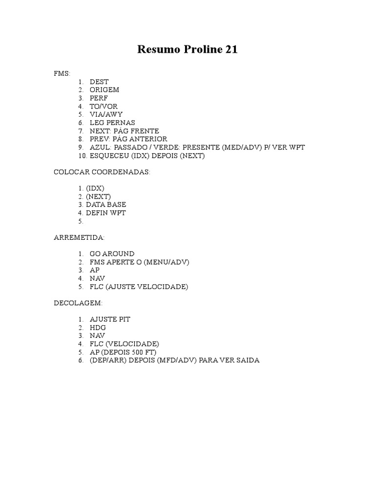 Manual Proline 21: Resumo e FMS | PDF | Tecnologia e Engenharia | História