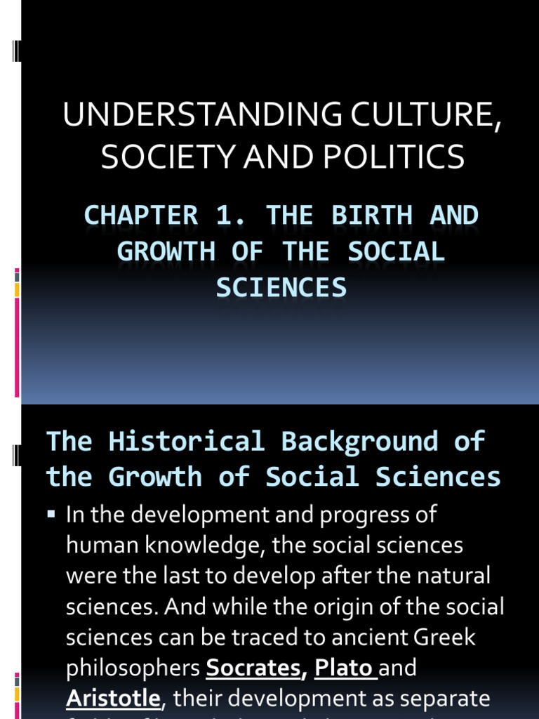 Understanding Culture, Society and Politics: Chapter 1. The Birth and ...