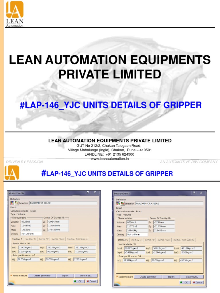 Gripper Unit Details for Automotive BIW | PDF