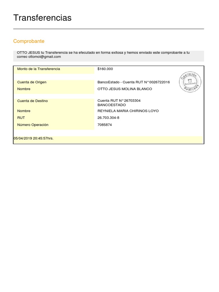 Comprobante Transferencia PDF | PDF