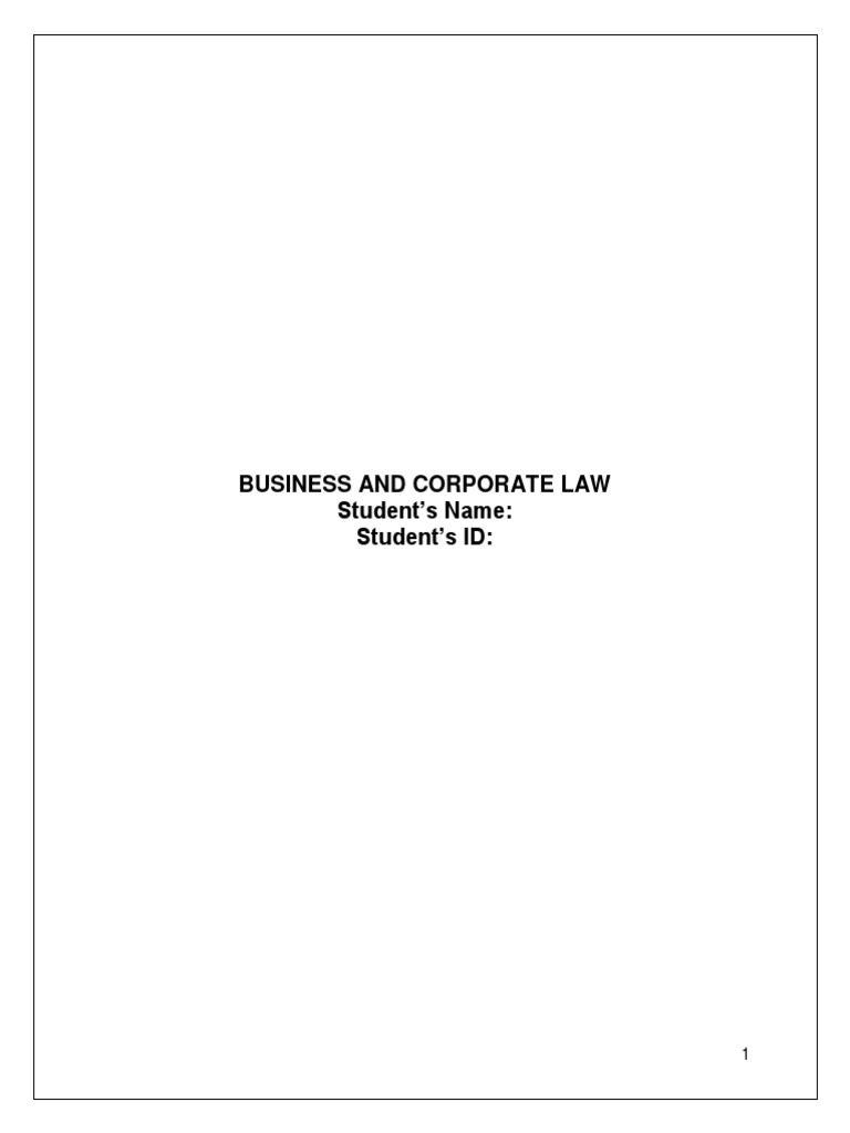 HI6027 Business and Corporate Law Group Assignment | PDF | Damages ...