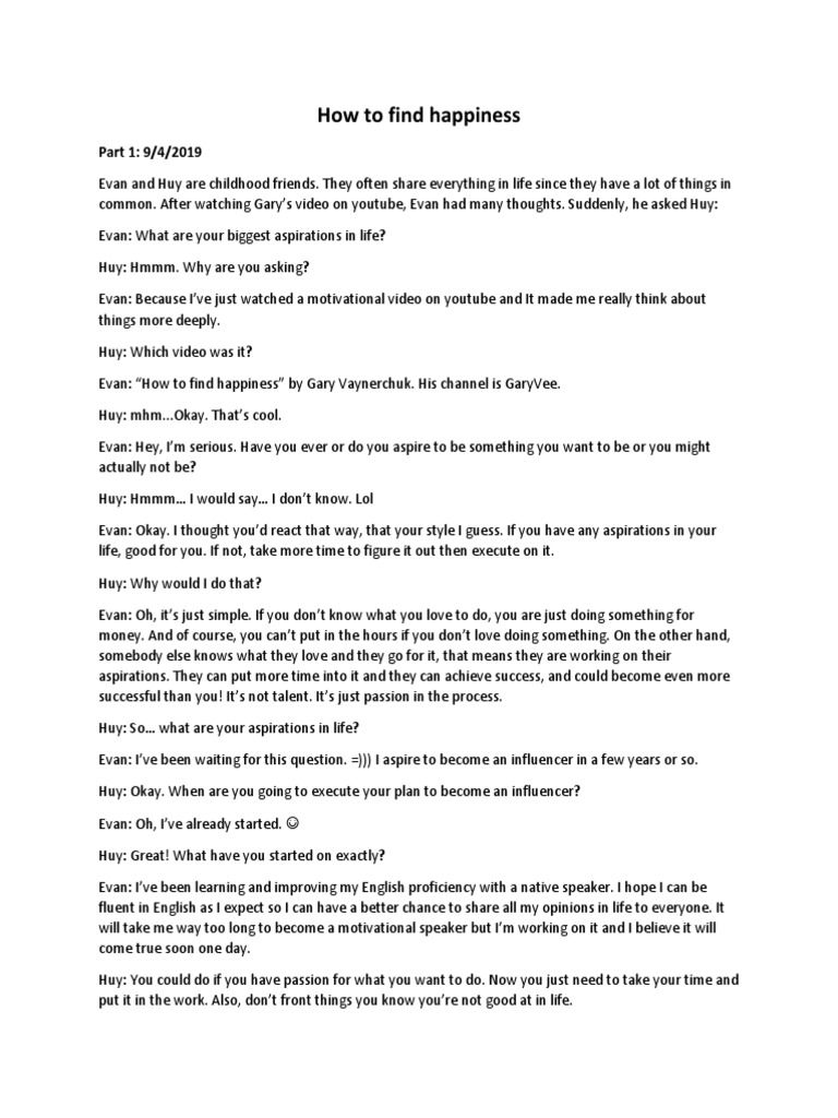 How To Find Happiness | PDF