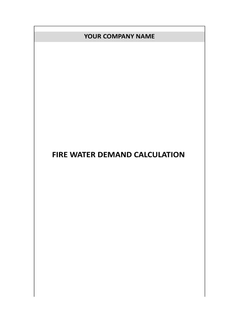 Fire Water Demand | PDF | Fire Sprinkler System | Soft Matter