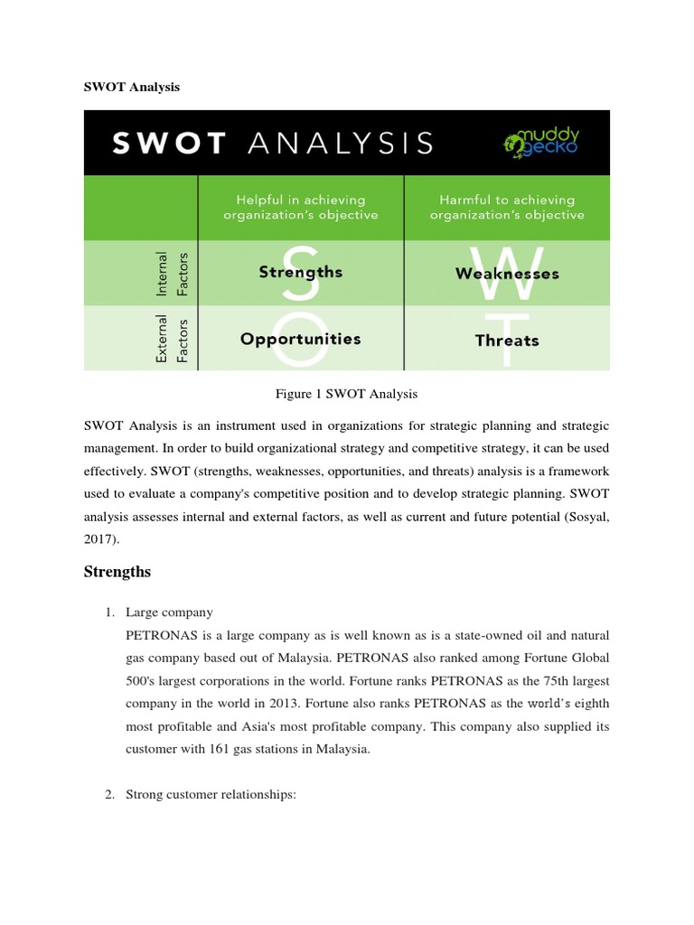 Petronas SWOT Analysis Overview | PDF | Business | Finance & Money ...