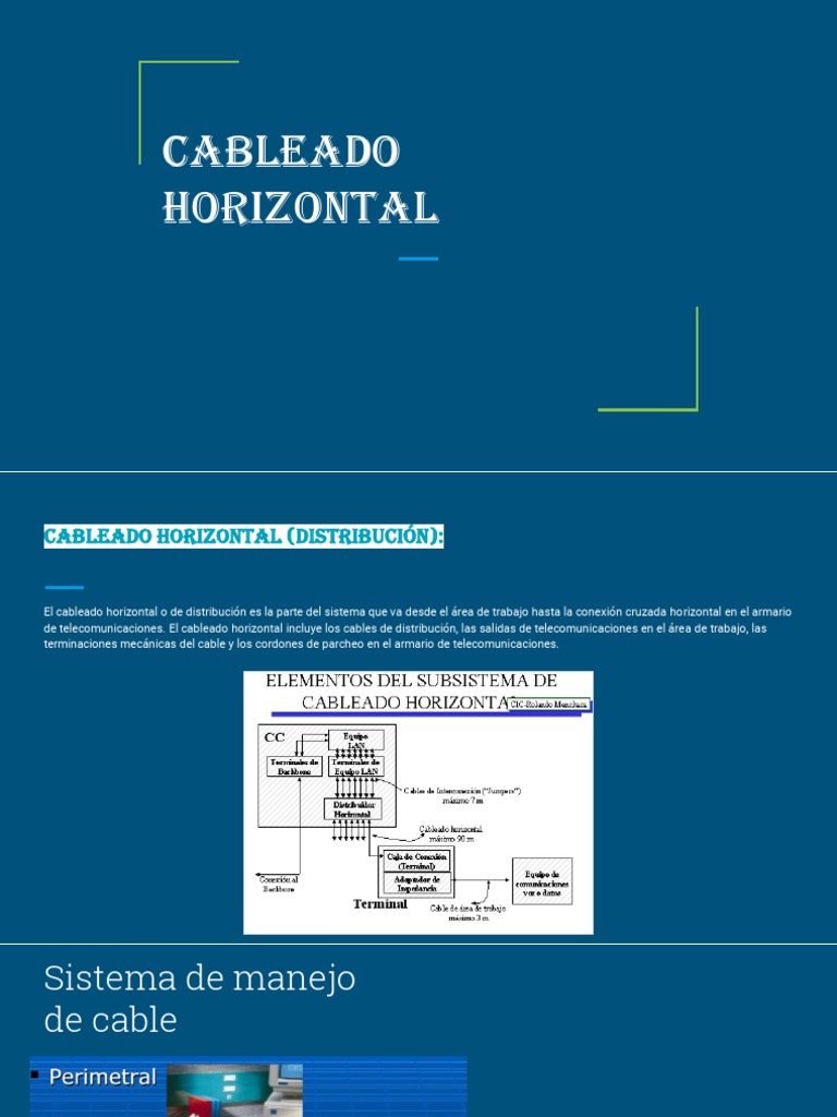 Guía Completa de Cableado Horizontal | PDF | Telecomunicaciones | Redes ...