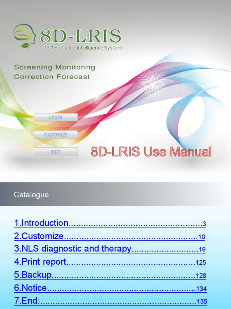 8D-LRIS New Manual | PDF | Medical Diagnosis | Energy Medicine