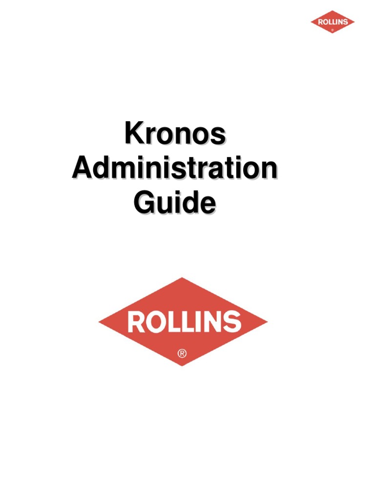 Kronos Administrator Guide | PDF | Login | Password