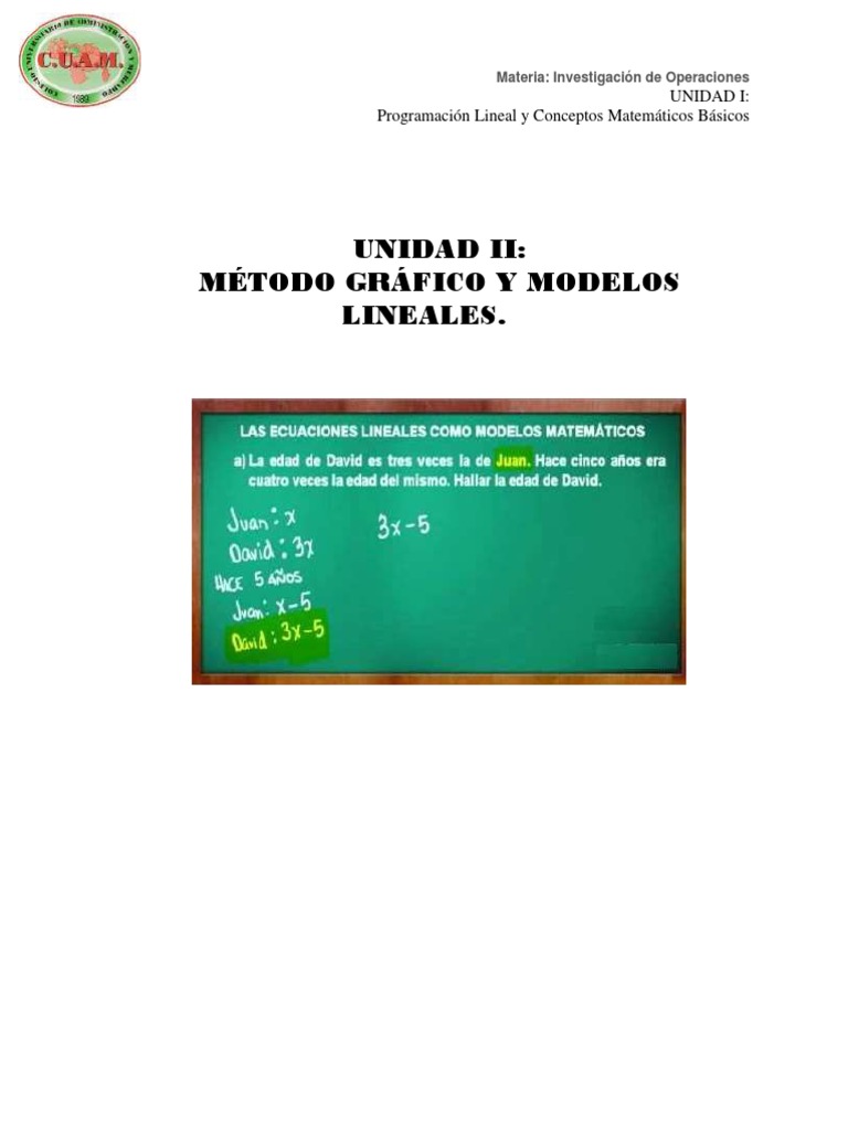 Programación lineal: Aplicación del método gráfico para resolver un problema de maximización de ...