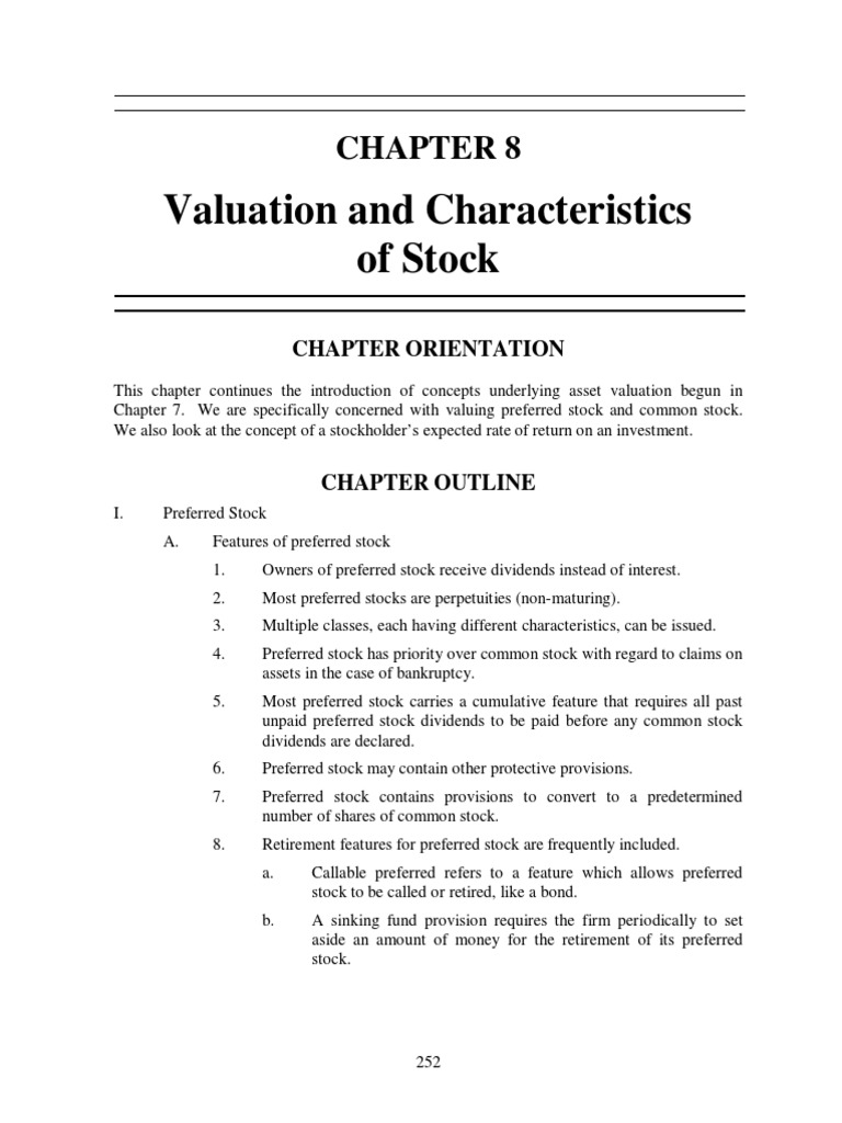 Chapter08 PDF | PDF | Preferred Stock | Stocks