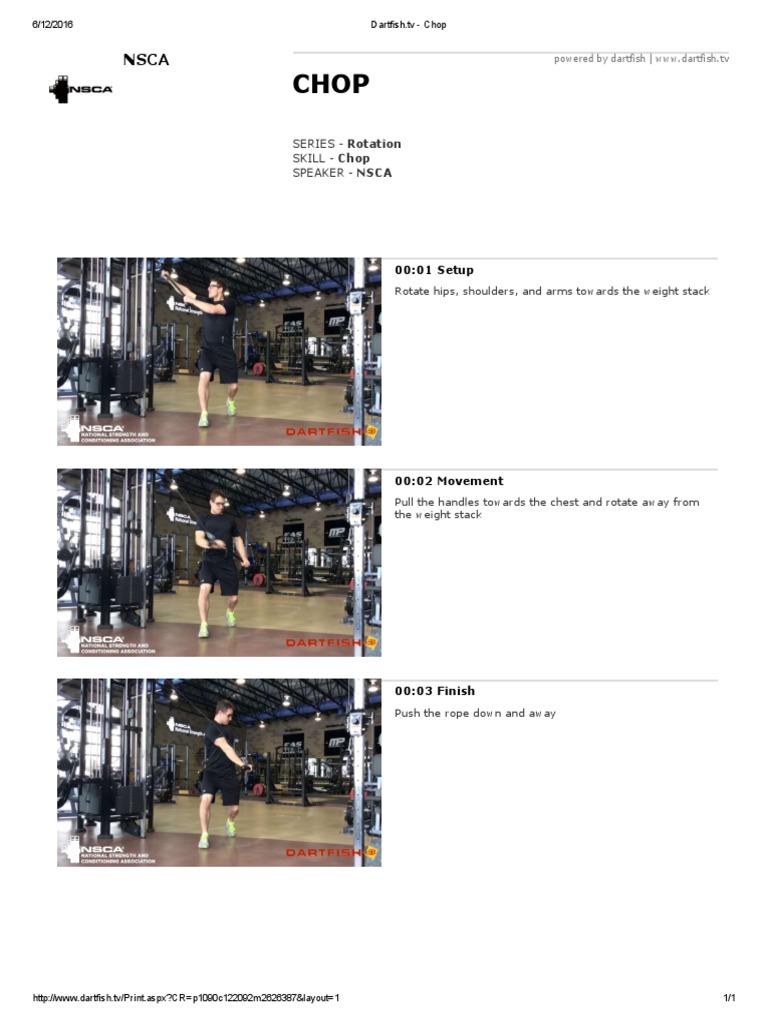 SERIES Rotation SKILL Chop Speaker Nsca: 00:01 Setup | PDF