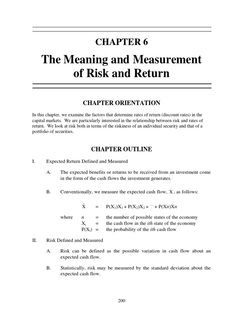 Chapter06 PDF | PDF | Beta (Finance) | Diversification (Finance)