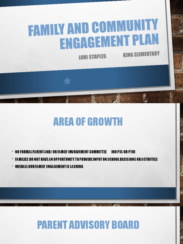 Family and Community Engagement Plan | PDF | Behavior Modification ...