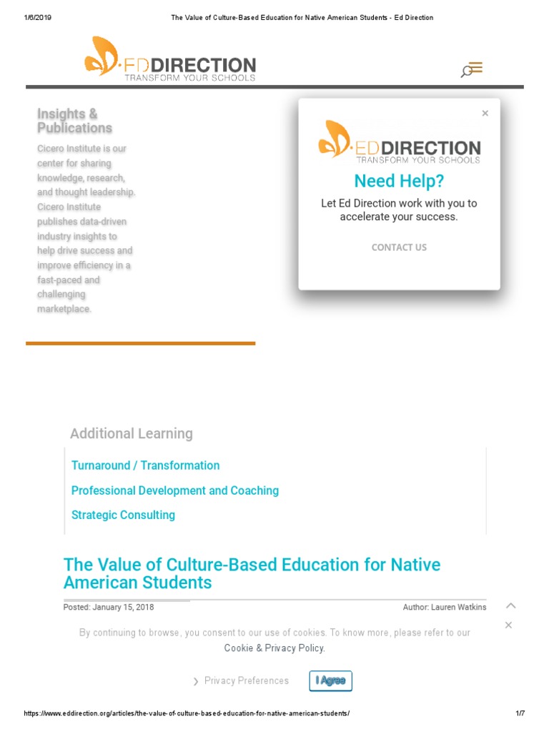 The Value of Culture-Based Education For Native American Students | PDF ...