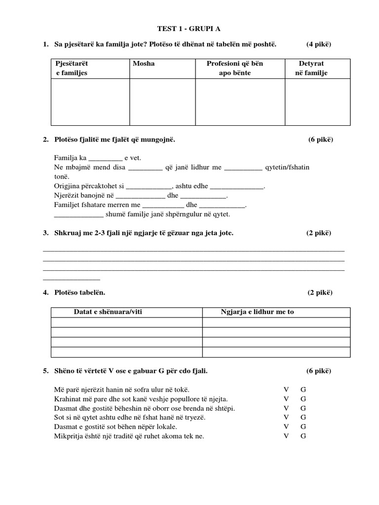 HISTORIA 4 Modele Testesh | PDF
