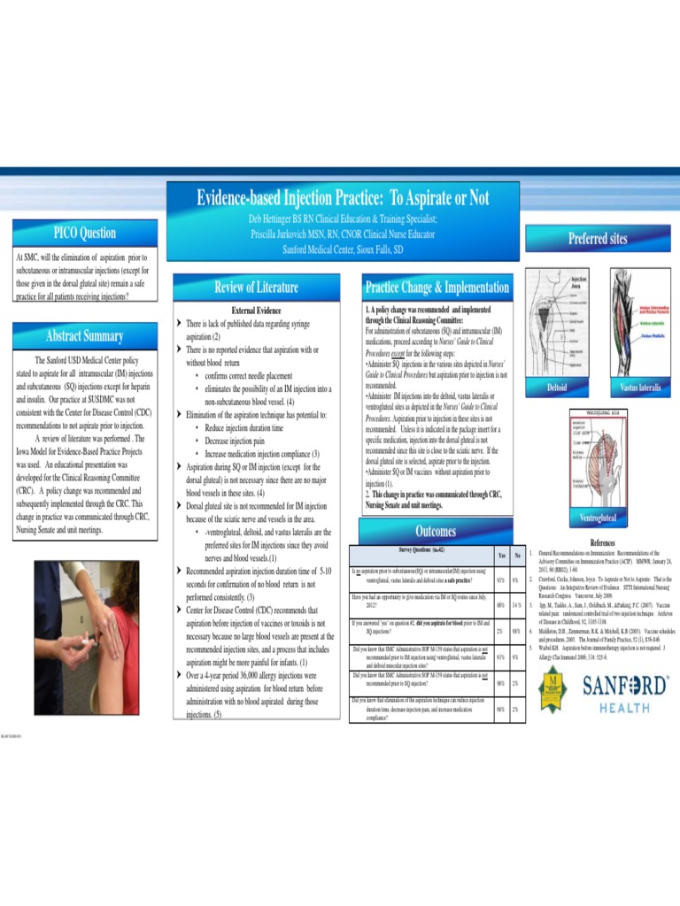 EBP Aspiration Poster 9 25 12 For Iowa | PDF | Injection (Medicine) | Drugs