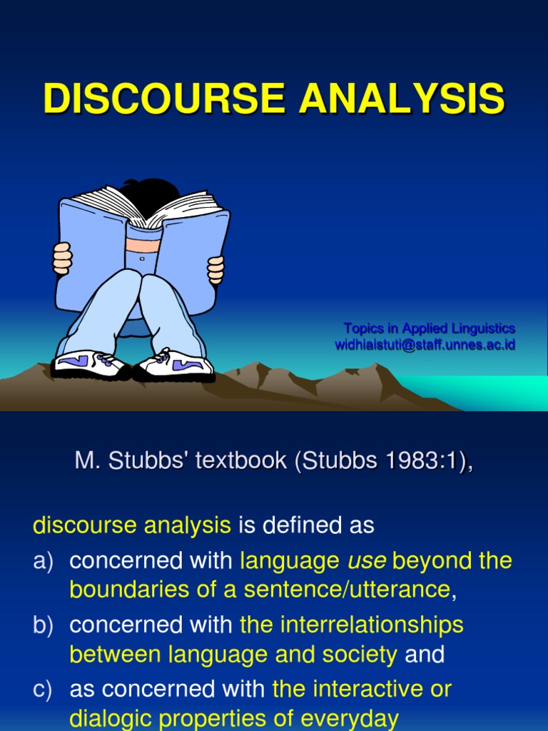 Discourse Analysis: Topics in Applied Linguistics Widhiaistuti@staff ...