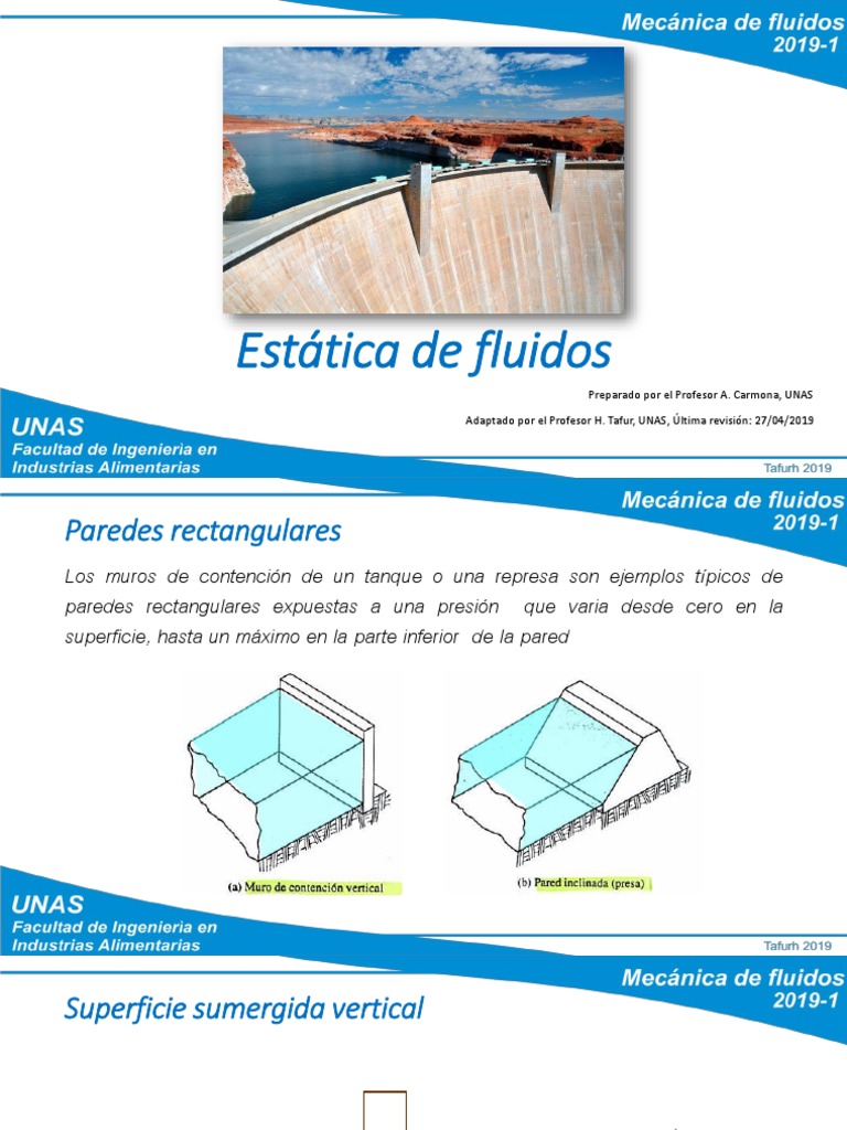 Estatica de Fluidos | PDF | Presión | Fuerza