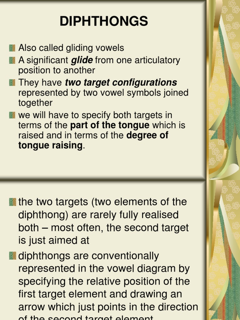 Diphthongs | PDF | Vowel | Phonetics