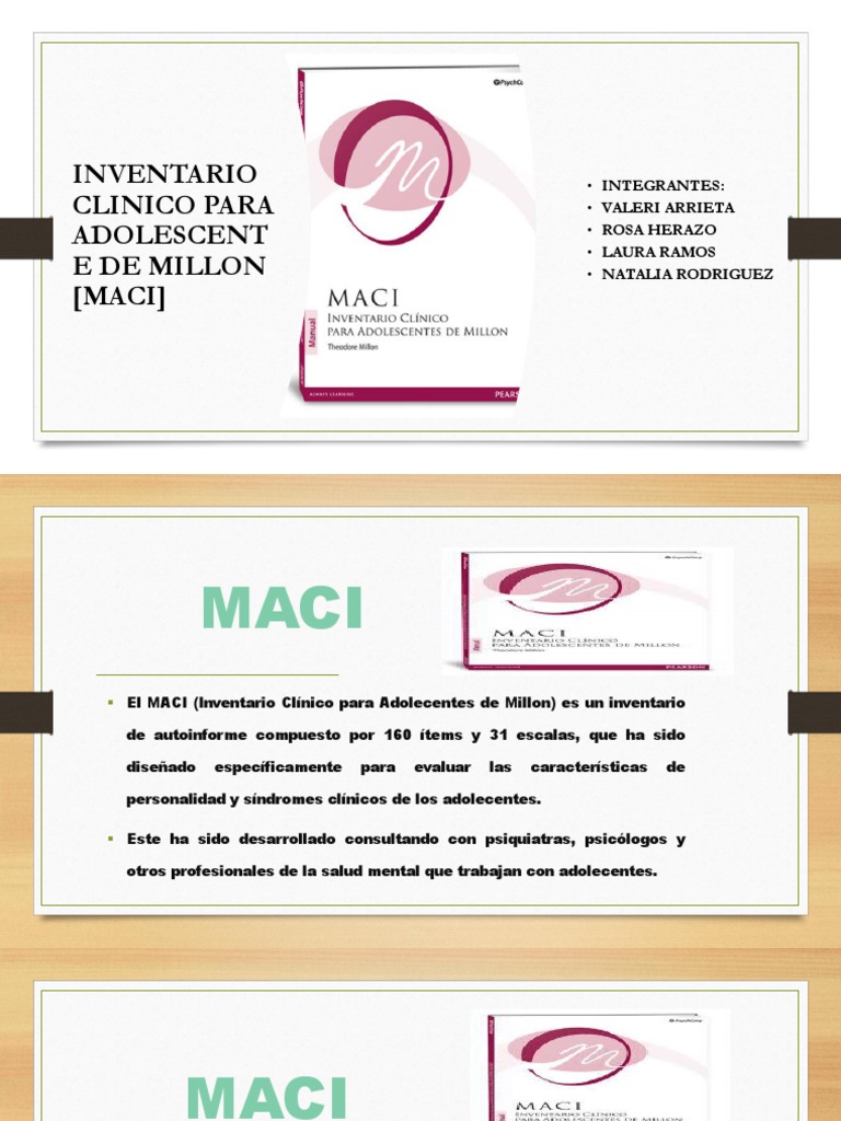 Diapositivas Finales Del Maci | PDF | Salud mental | Adolescencia