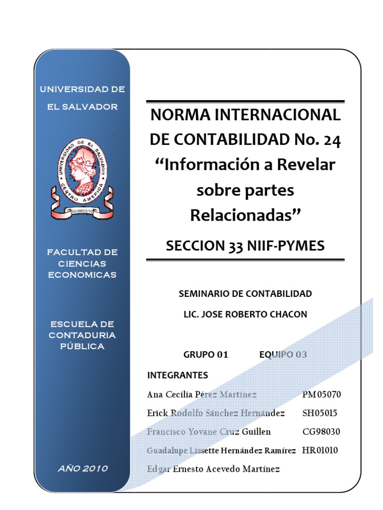Resumen Nic 24 | PDF | normas internacionales de INFORMACION FINANCIERA ...