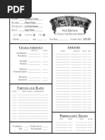 Mutants and Masterminds Third Edition Character Sheet | PDF