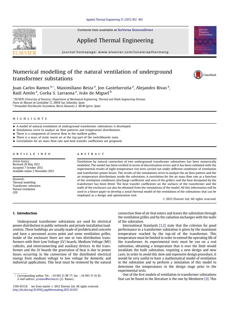 Numerical Modelling of The Natural Ventilation of Underground ...