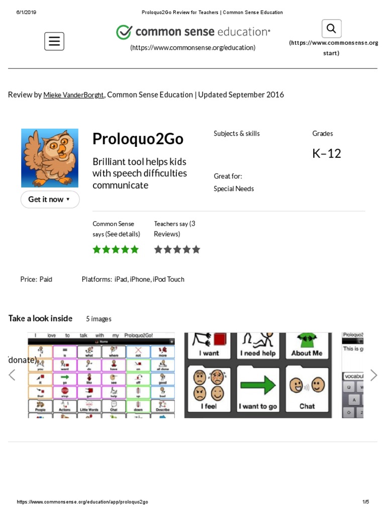 Proloquo2Go: Essential AAC Tool Review | PDF | Augmented Reality ...