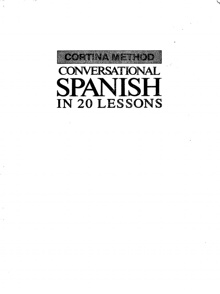 Conversational Spanish | PDF