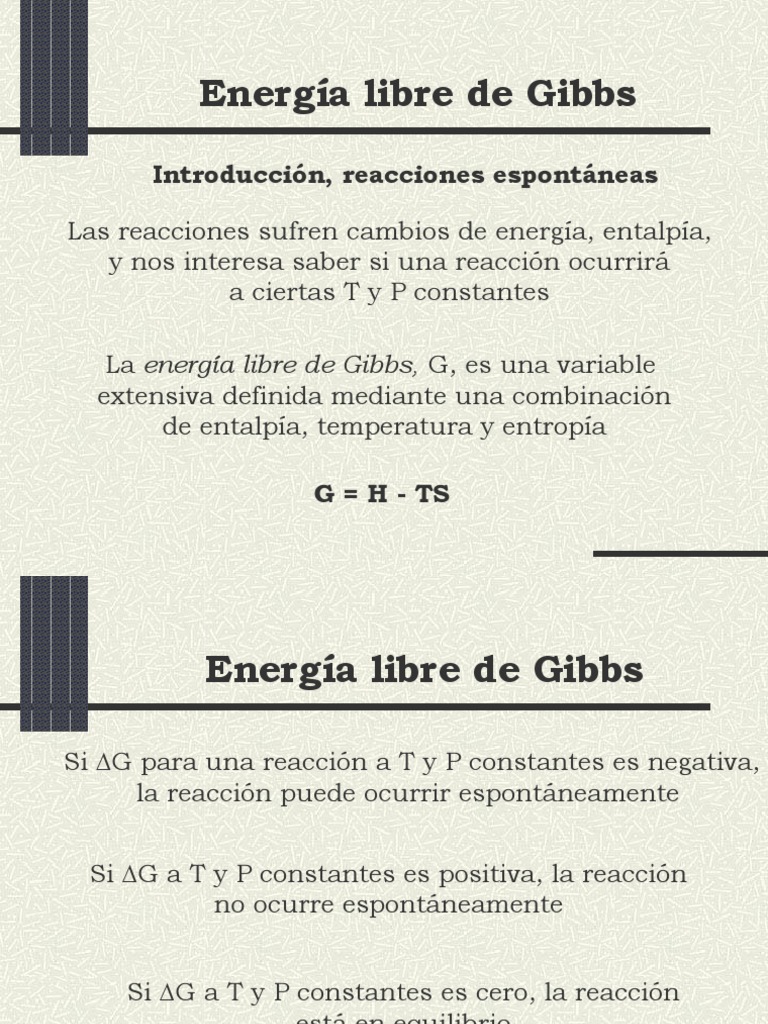 Energia Libre | PDF | Energía libre de Gibbs | Entalpía