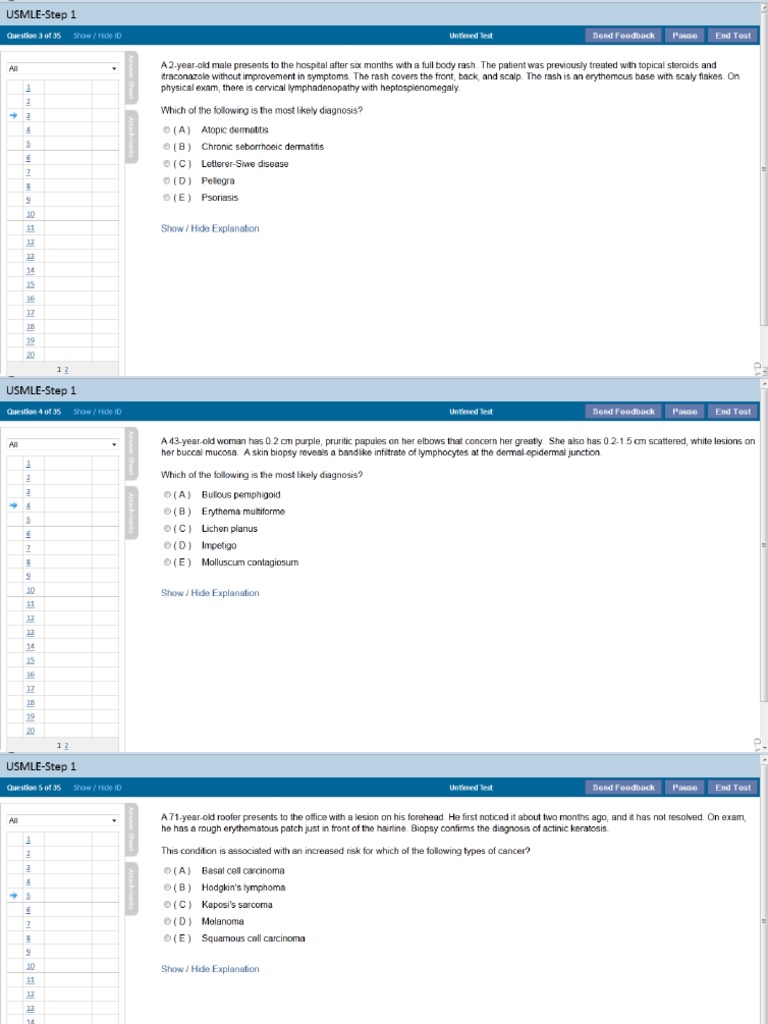 Dermatology Questions | PDF
