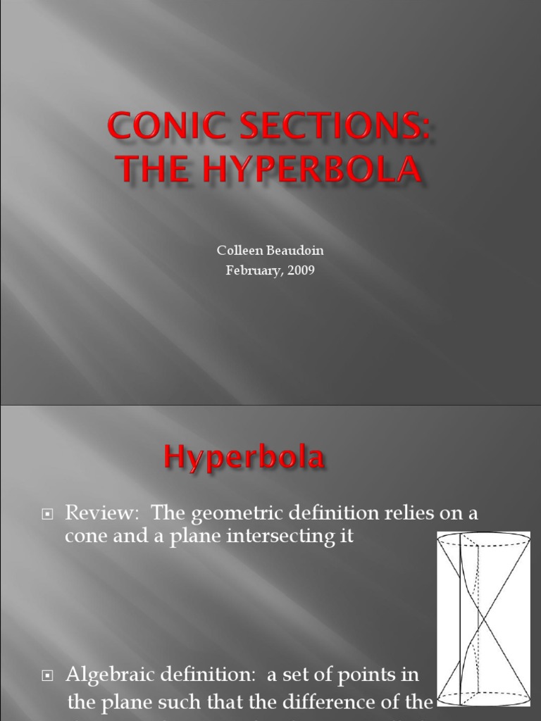 Conic Sections | PDF | Differential Geometry | Mathematical Objects