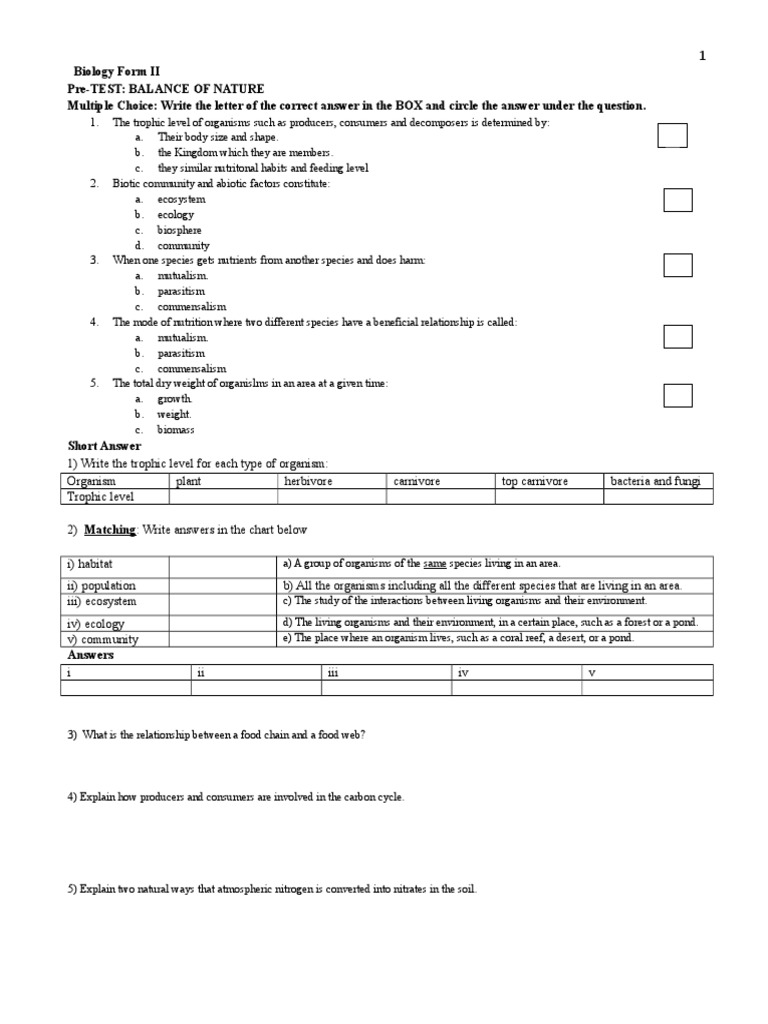 Balance of Naturestudy Guide | Download Free PDF | Food Web | Ecosystem