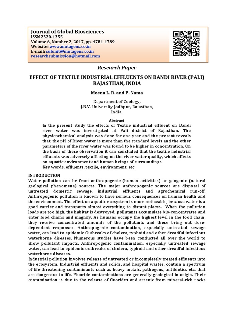 Journal of Global Biosciences: Research Paper | PDF | Water Pollution ...