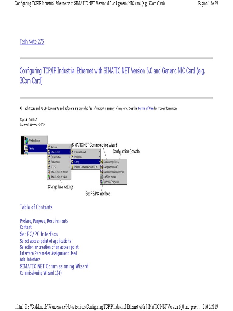 Wonderware - Tech Note 275 | PDF | Network Interface Controller | Server (Computing)