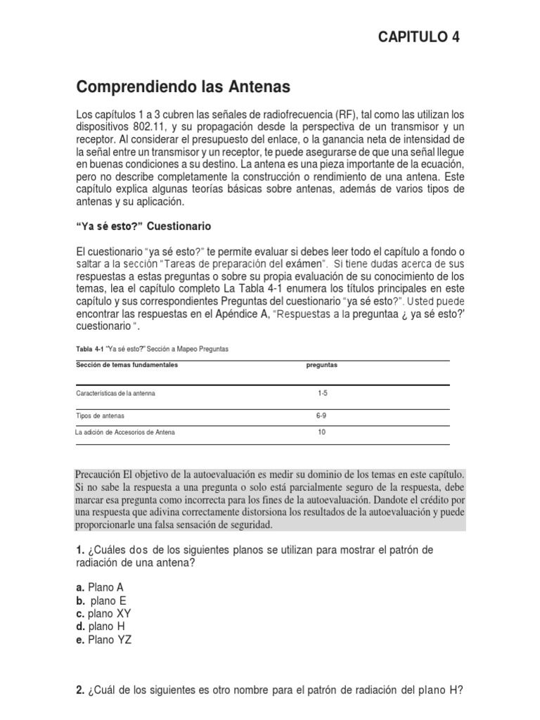 Cap 4 Inalambricas Traducido | PDF | Antena (Radio) | Polarización (ondas)