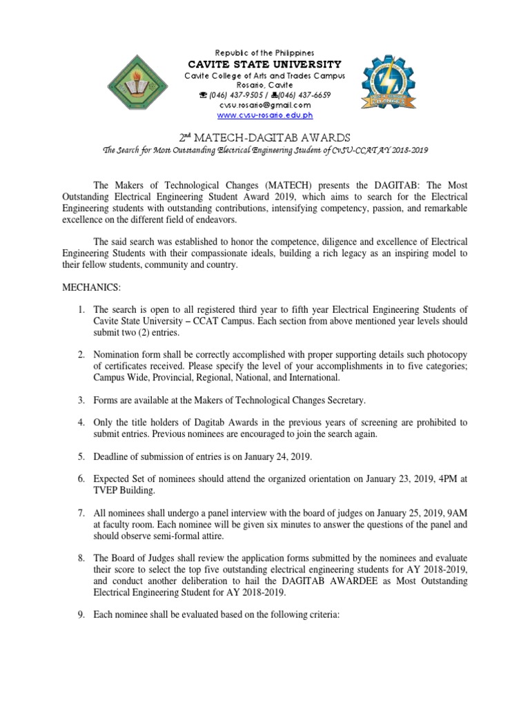 Dagitab Awards Guidelines | PDF