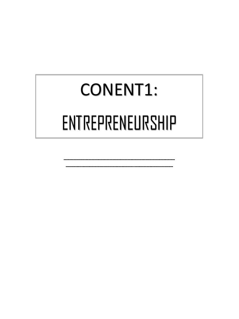 Entrepreneurship Notes | PDF | Market Segmentation | Entrepreneurship