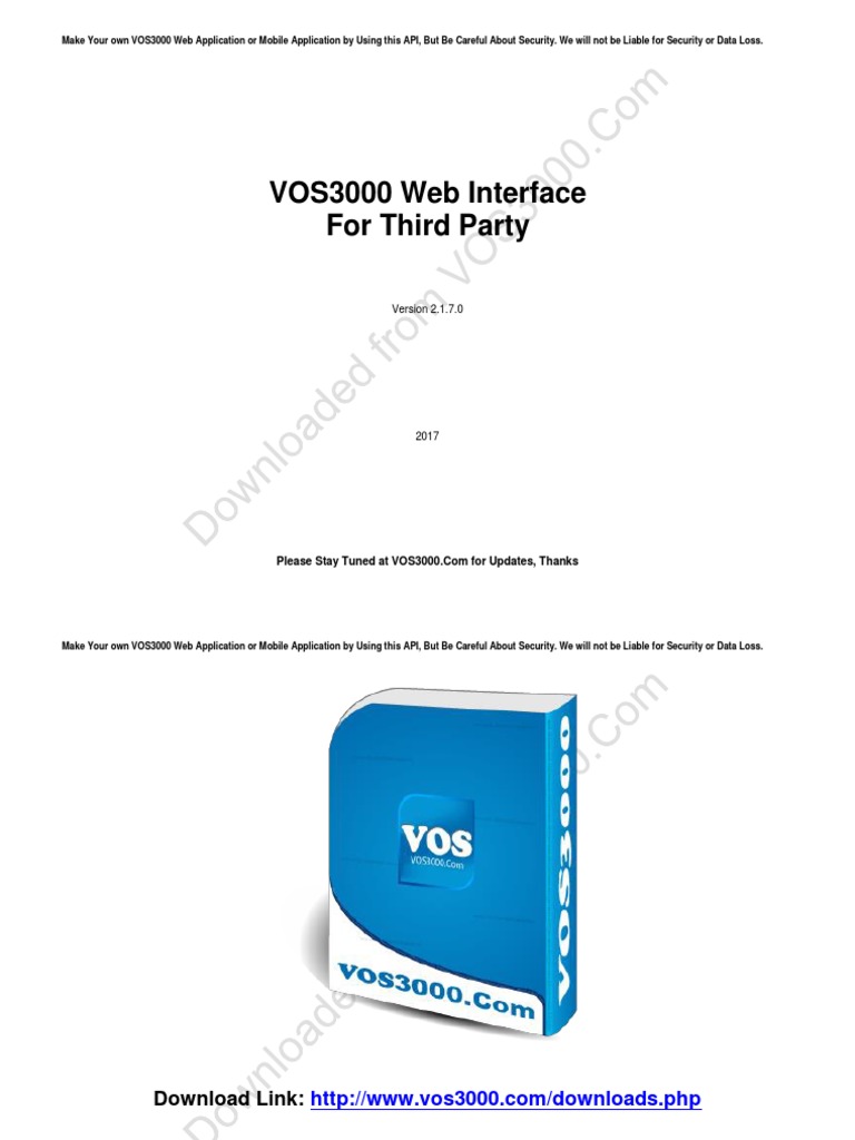VOS3000 Web Interface Developing Manual | PDF | Boolean Data Type | Mobile App