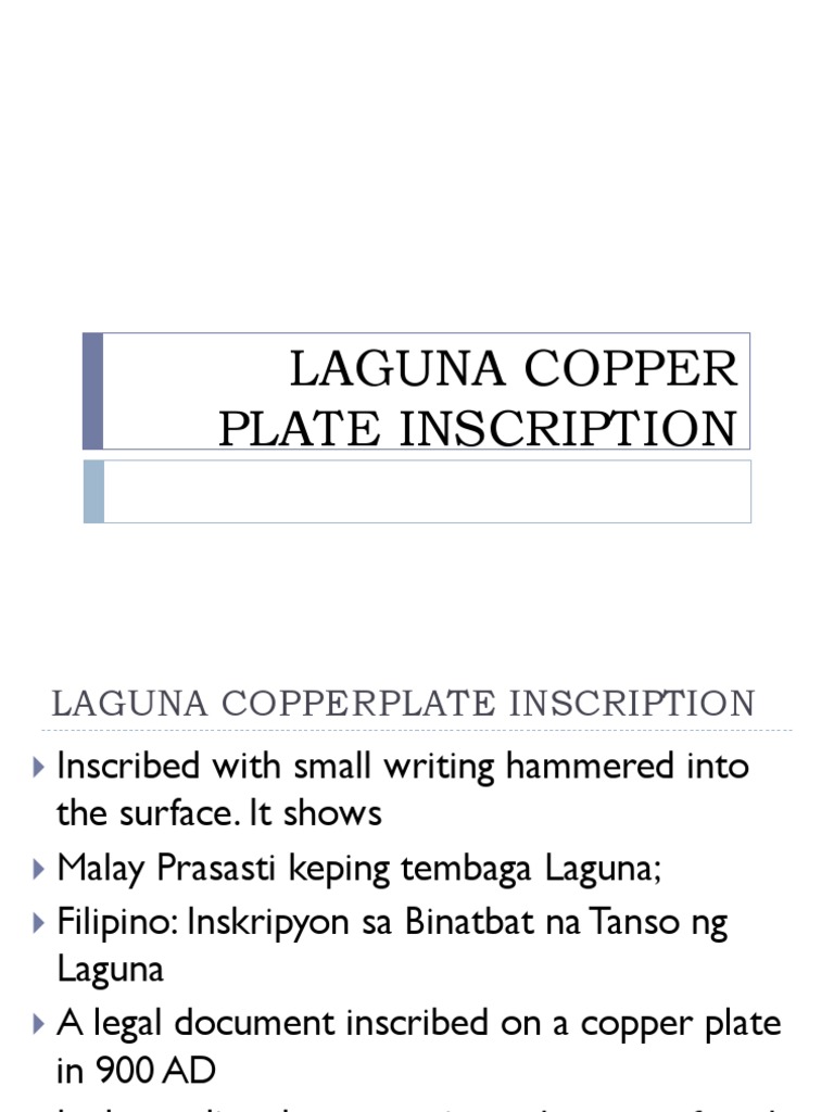 Laguna Copper Plate Inscription | Southeast Asia | Philippines Laguna Copper Plate Inscription | Southeast Asia | Philippines