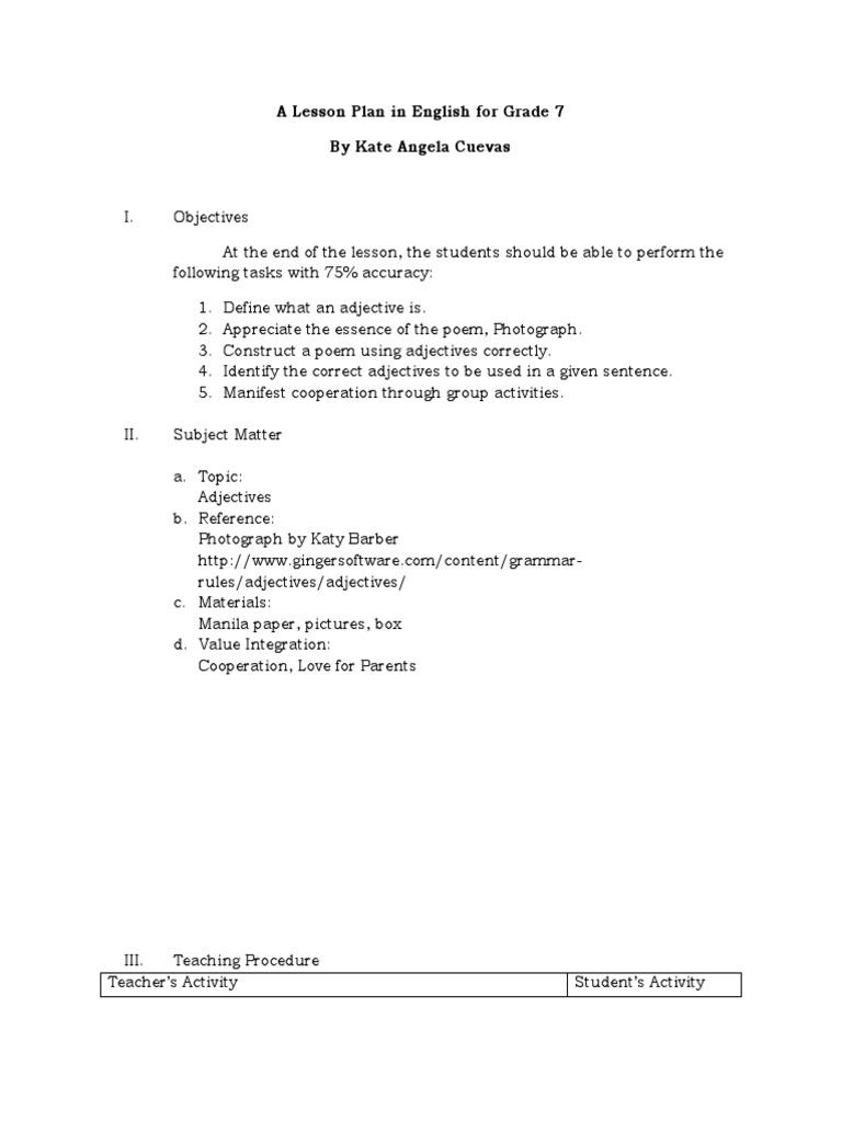 Defining Adjectives: A Lesson on Using Descriptive Words Effectively ...